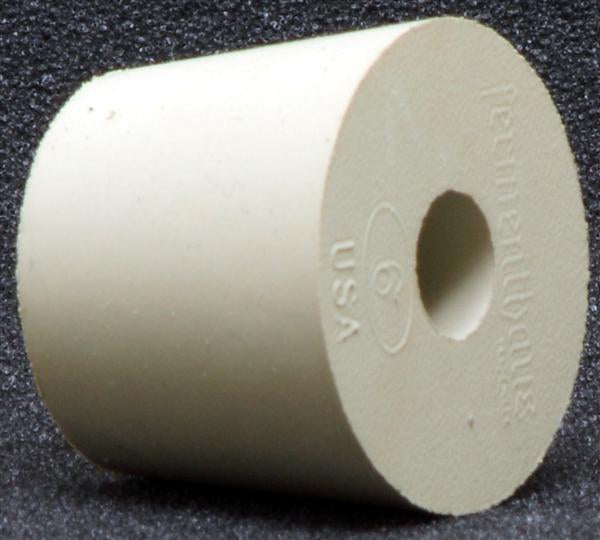 Size 6 Drilled Rubber Stopper 1-1/4 X 1 — HomeBrewIt.com / Quality Wine ...